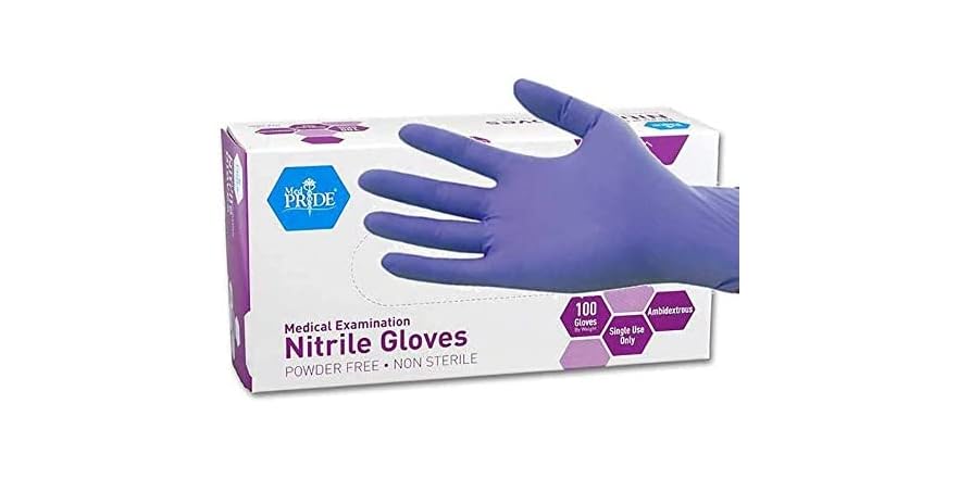 MedPride Powder-Free Nitrile Exam Gloves, XL