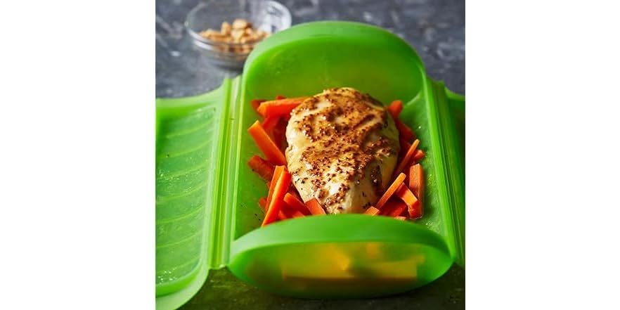 Lekue 1-2 Person Steam Case With Draining Tray and Bonus 10 Minute ...