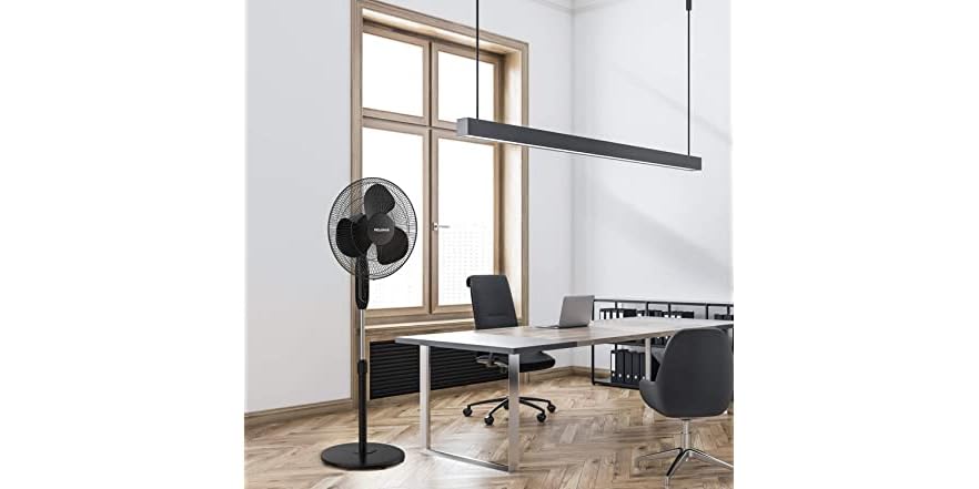 PELONIS 16" Pedestal Remote Control Stand Fan