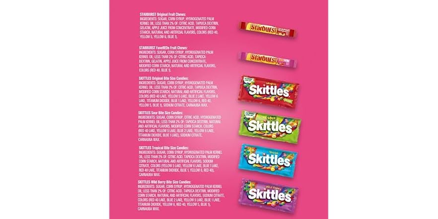 Skittles and Starburst Variety Pack 30 Count