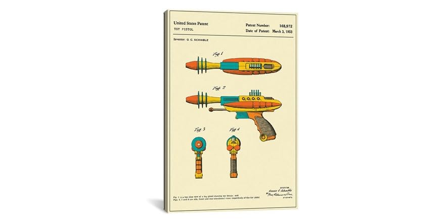 G.C. Schaible Toy Pistol (`Pyrotomic Disintegrator`) Patent