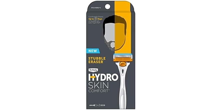 Schick Hydro Stubble Eraser Razor with 2 Razor Refill Blades