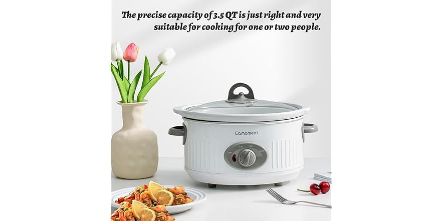 Eamoment 3.5 Quart Slow Cooker