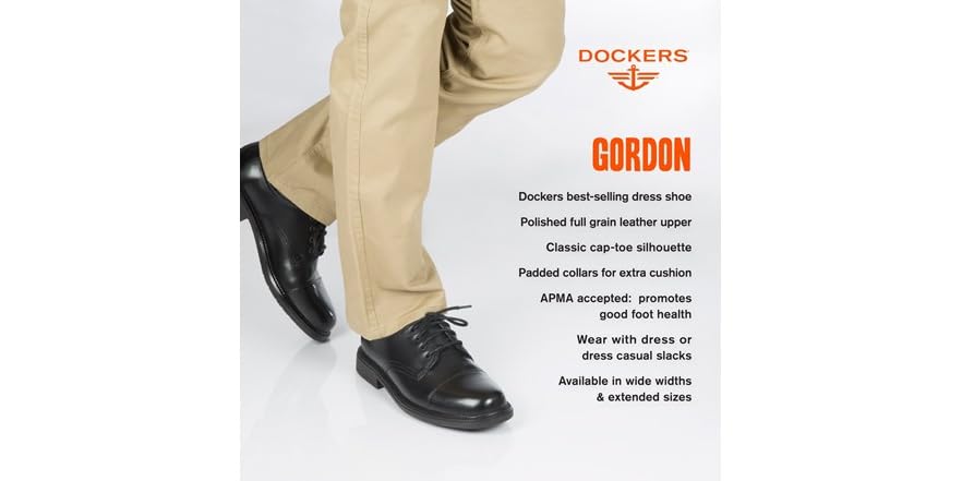 Dockers Men’s Leather Oxford Dress Shoes