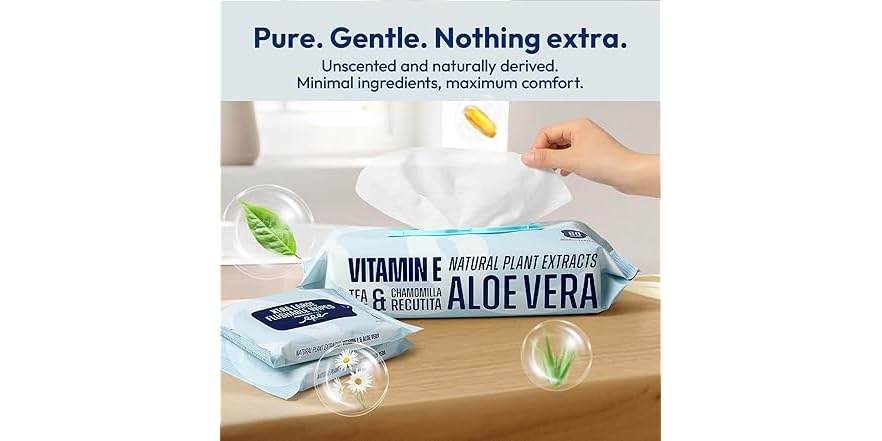 RPE Life Flushable Wet Wipes 6 Large Packs