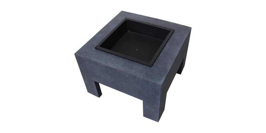 Astella Monolith Square Wood Burning Fire Pit