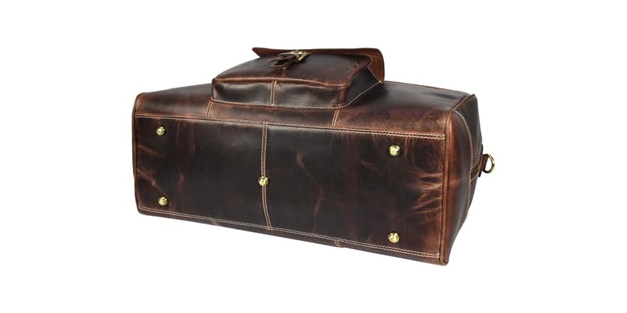 Aaron Leather 20 inch Full Grain Leather Weekender Duffle