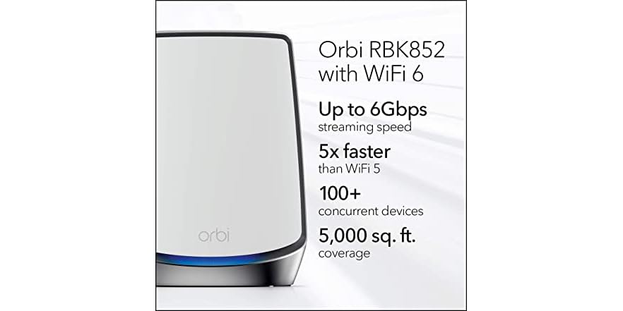 NETGEAR Orbi Whole Home Tri-band Mesh WiFi 6 System