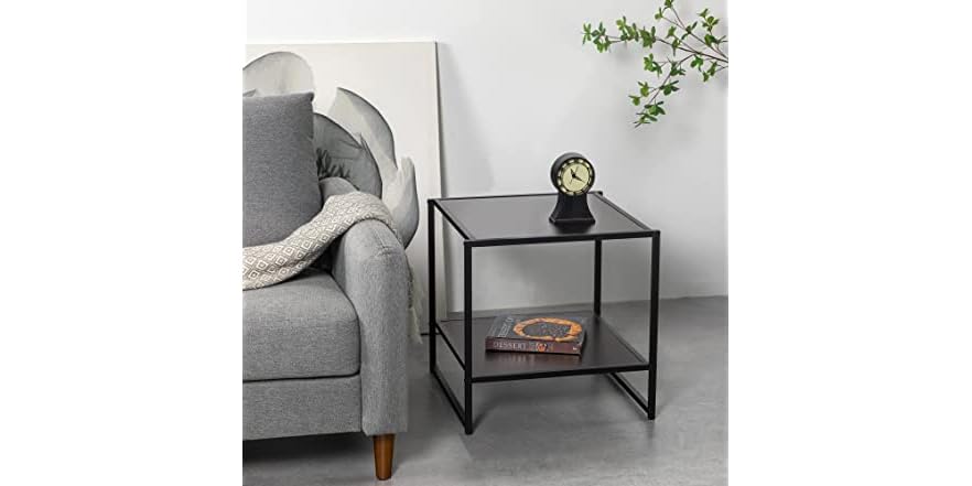 Zinus Dane 20 Inch Black Side Table