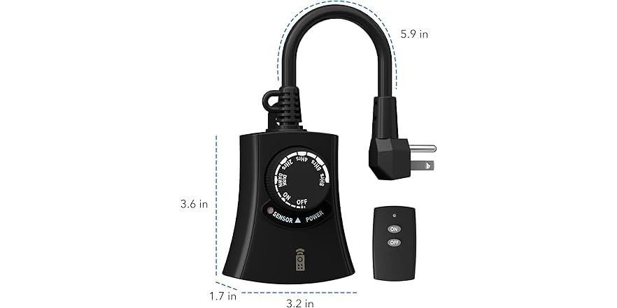 HBN Outdoor Light Timer Waterproof 1875W 15A 1/2HP