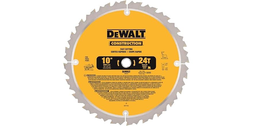 DEWALT DW3112 10in Miter / Table Saw Blade, ATB