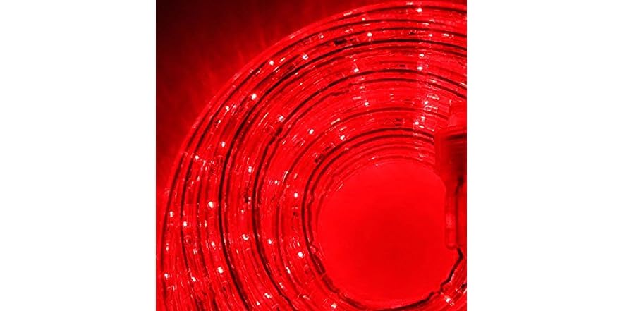 24 Ft Heavy Duty 287 LED Red Lights Strand, Dimmable, Waterproof ...