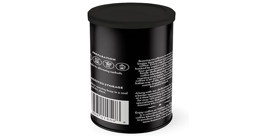 (4-Pack) Lavazza Espresso Ground Coffee, Medium