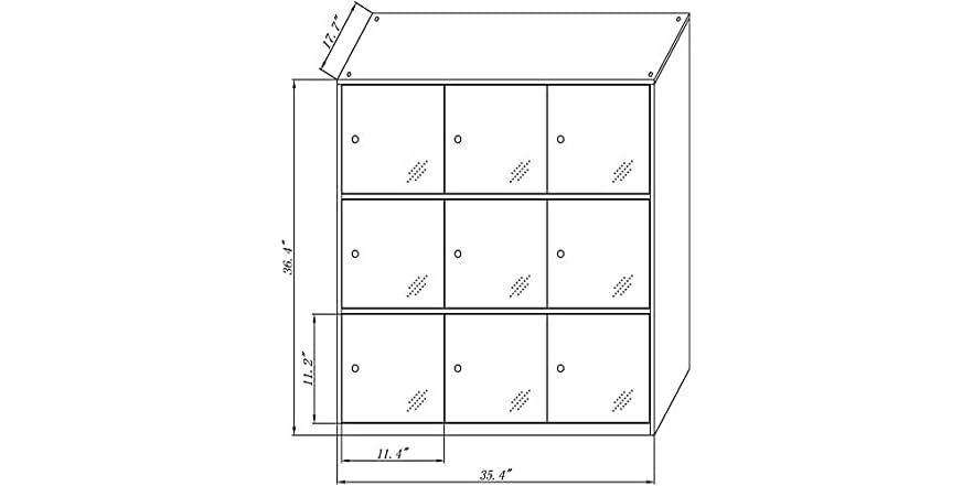9 Door Metal Locker