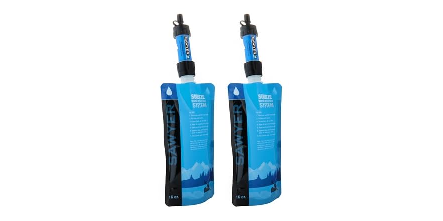 Sawyer Mini Water Filter - Blue, 2-Pack