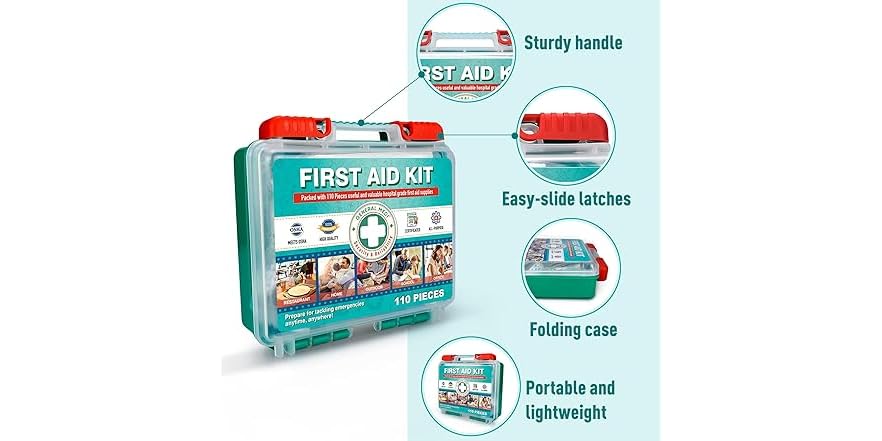 General Medi 110 Piece First Aid Kit (2 Pack)