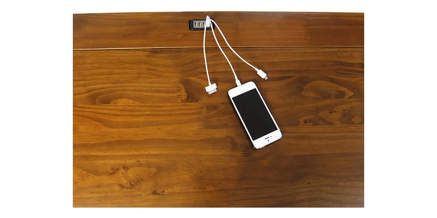USB Port Folding Desk w/Pull-out Tray