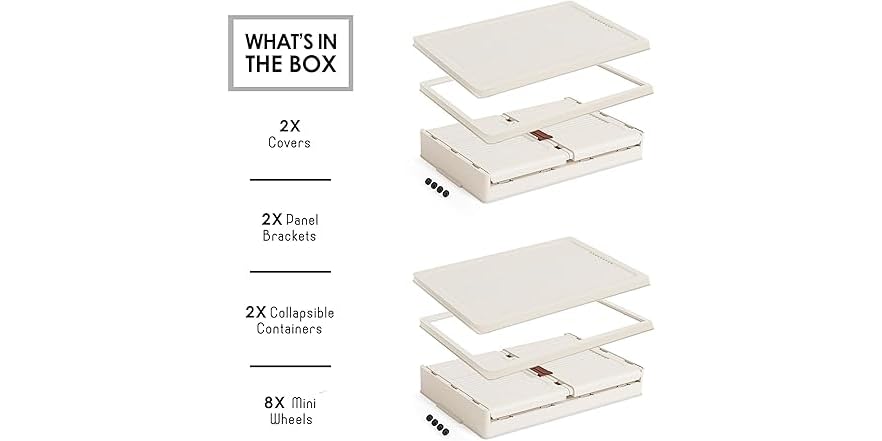 STORAGEBUD 2 Tier Large Stackable Storage Bins