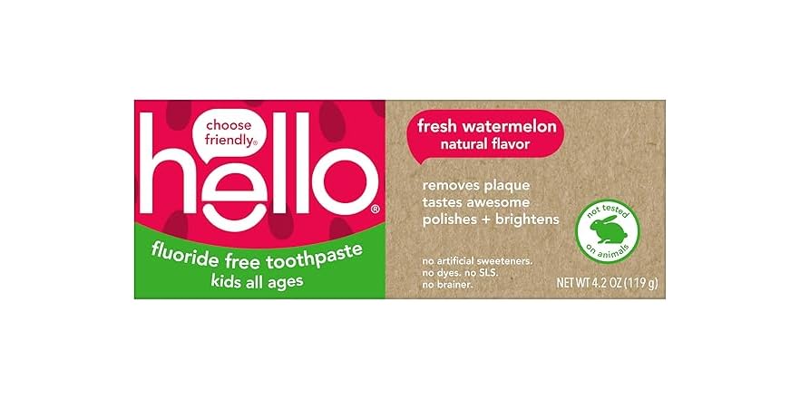 hello Fresh Watermelon Fluoride Free Toothpaste