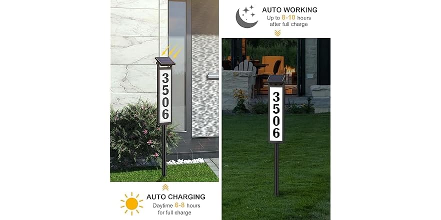 LED Lighted Address Sign