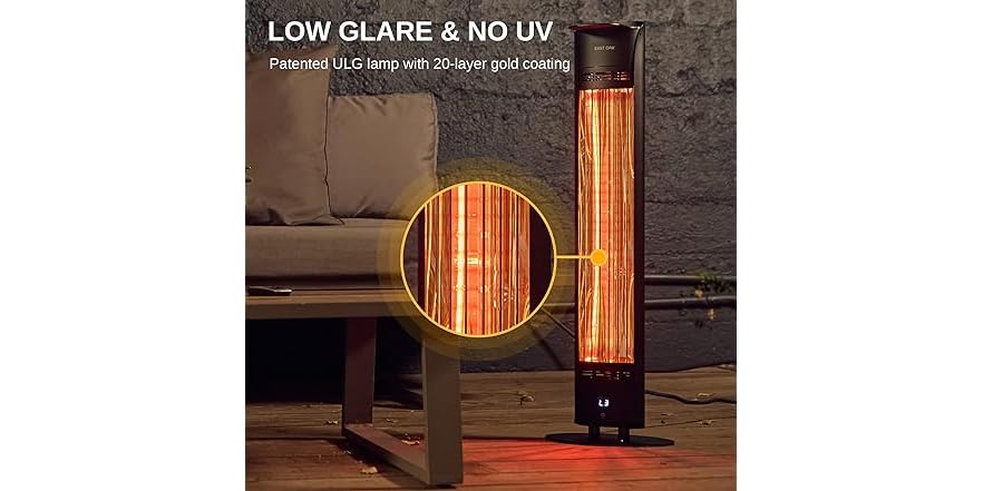 EAST OAK Outdoor Patio Heater,1500W Portable Outdoor (Open Box)