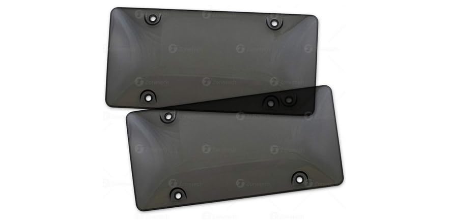 Zone Tech GA0044-UB Smoked License Plate 2pk