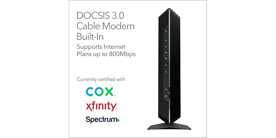 NETGEAR Nighthawk AC1900 (24x8) DOCSIS 3.0 WiFi Cable Modem (Open Box)