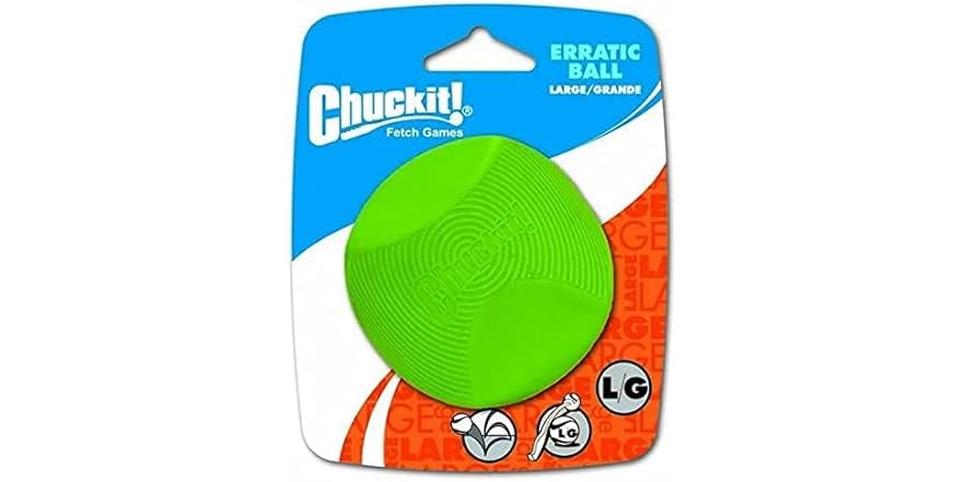 ChuckIt! Dog Erratic Ball (Large, 3-Inch, 1-Pack)