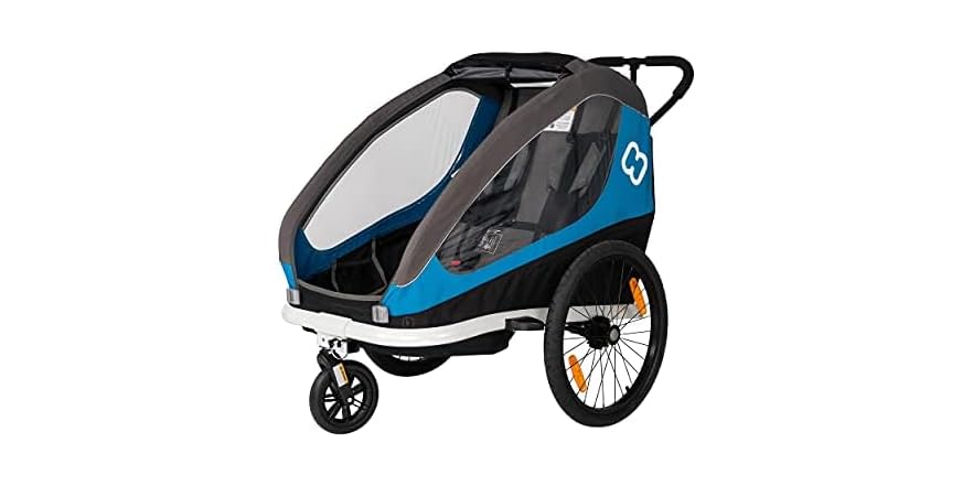HAMAX HAM400079 Traveller 2 Seat Child Stroller Black/Bl (Open Box)