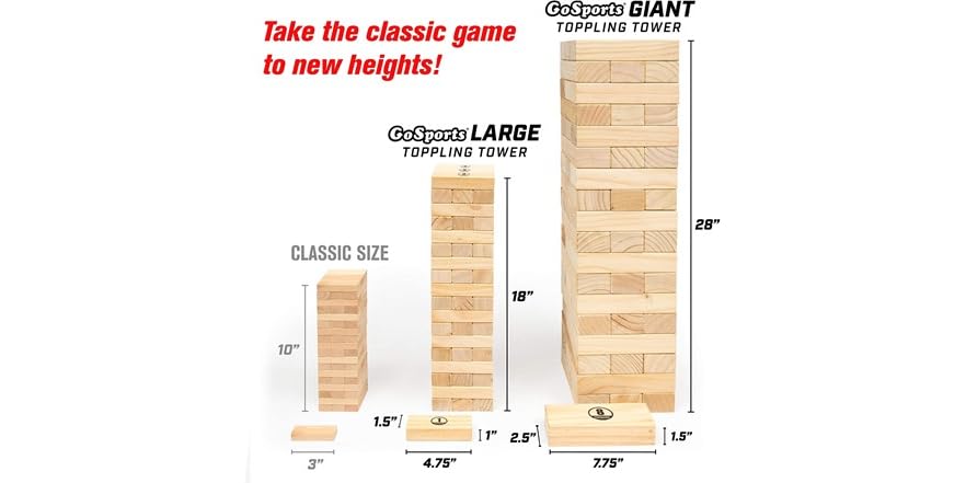 Giant Toppling Tower with Bonus Rules