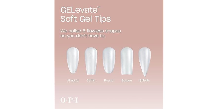 OPI GELevate Soft Gel, Nail Tips | Stiletto