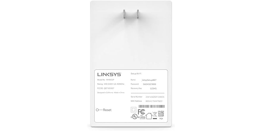 Linksys Velop Mesh Wall Plug-in Extender