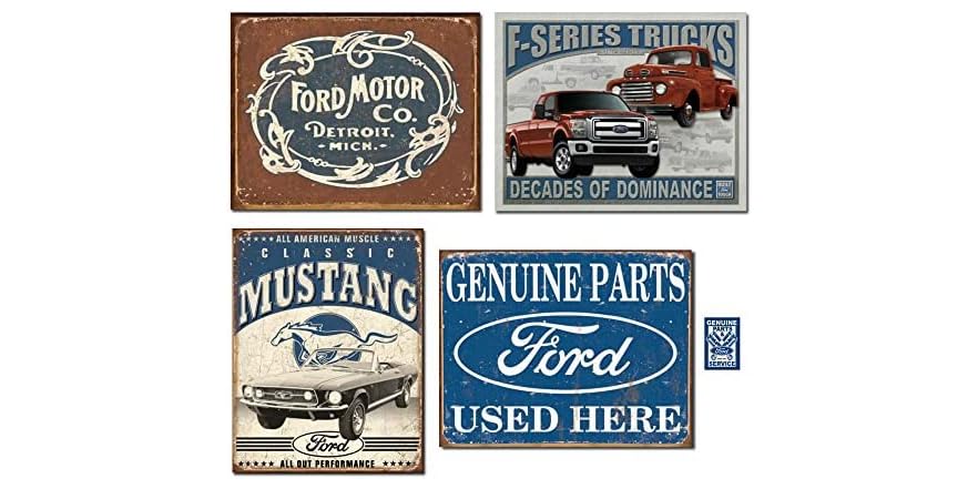 Vintage Ford Tin Sign Bundle