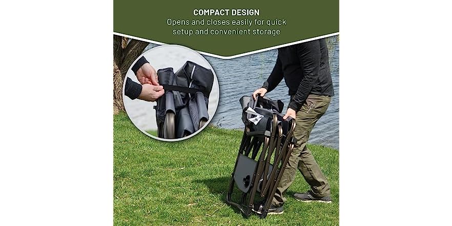 TIMBER RIDGE Folding Camping Chair Side Tables