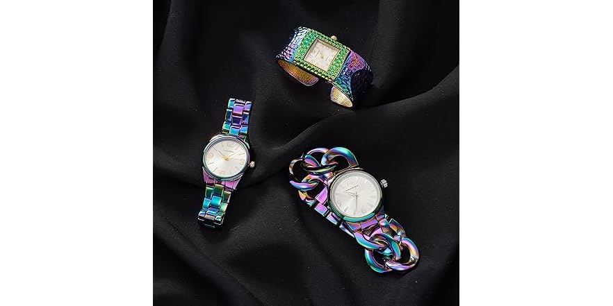 Vernier Women's Fashion Oversized Link Watch