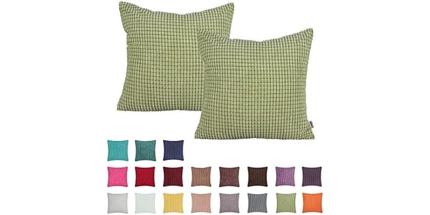 2 Pcs Solid Color Cushion Cover 17.75"
