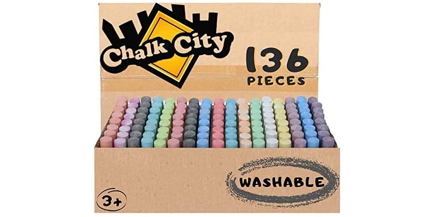 Chalk City Sidewalk Chalk, 136 Count