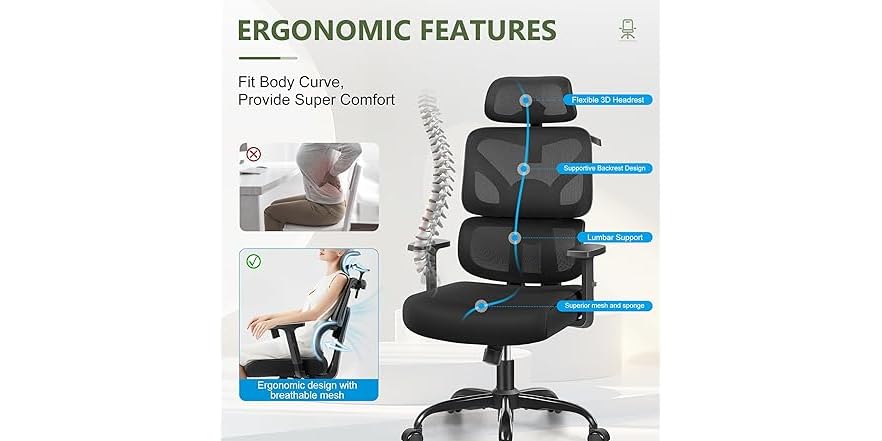 KERDOM Ergonomic Desk Chair