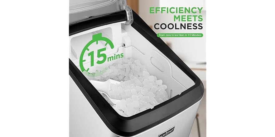 NutriChef Countertop Nugget Ice Maker Machine