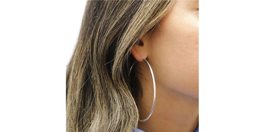 925 Sterling Silver 70MM Oversized Hoop