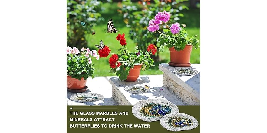 2 Set Butterfly Watering Stations