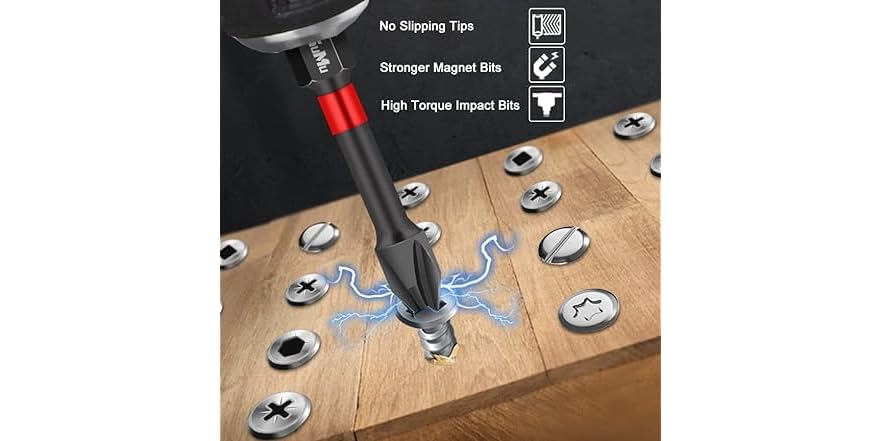 15 PC Impact Ready Magnetic Screw Bits