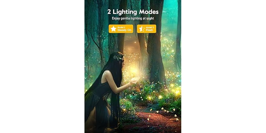 4-Pack 10 LED Solar Bee Firefly Lights