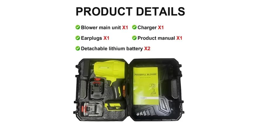 PROPOWERTOOL Brushless Leaf Blower (Open Box)