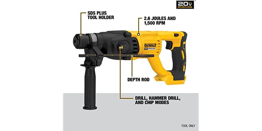 DEWALT DCH133B 20V MAX SDS PLUS Rotary Hammer