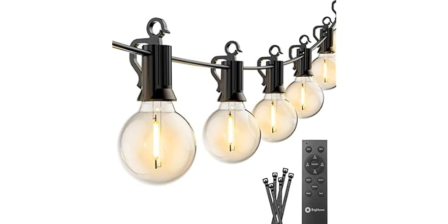 Brightown Outdoor String Lights with Remote, 38Ft