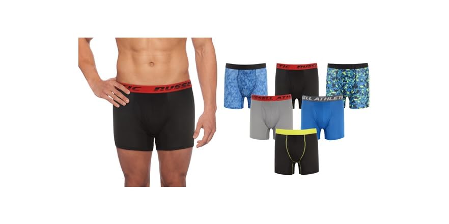 Russel Performance Boxer Briefs 6-Pack