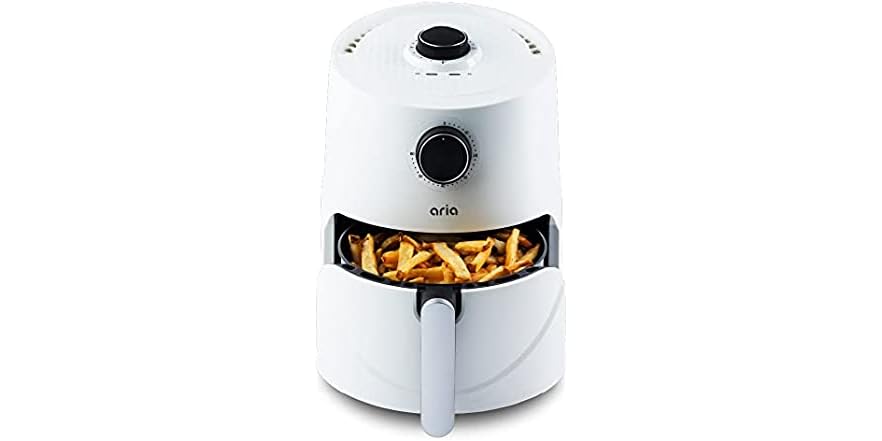 Aria Ceramic Air Fryer, 3Qt, White