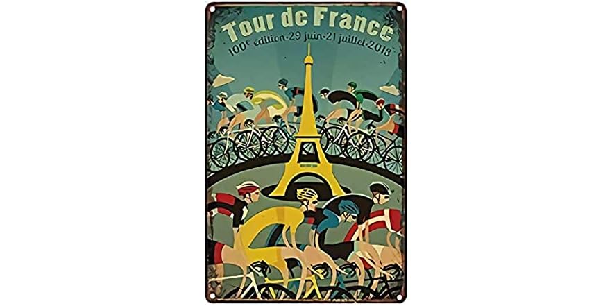 Tin Sign Vintage Tour De France Poster