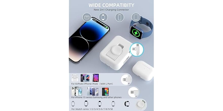 Conido 2 in1 Retractable iPhone and Watch Charger